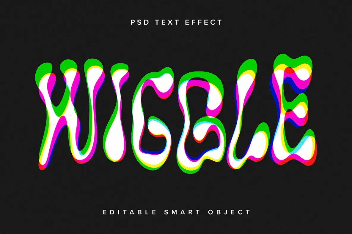 RGB Offset Text Effect Mockup - YouWorkForThem