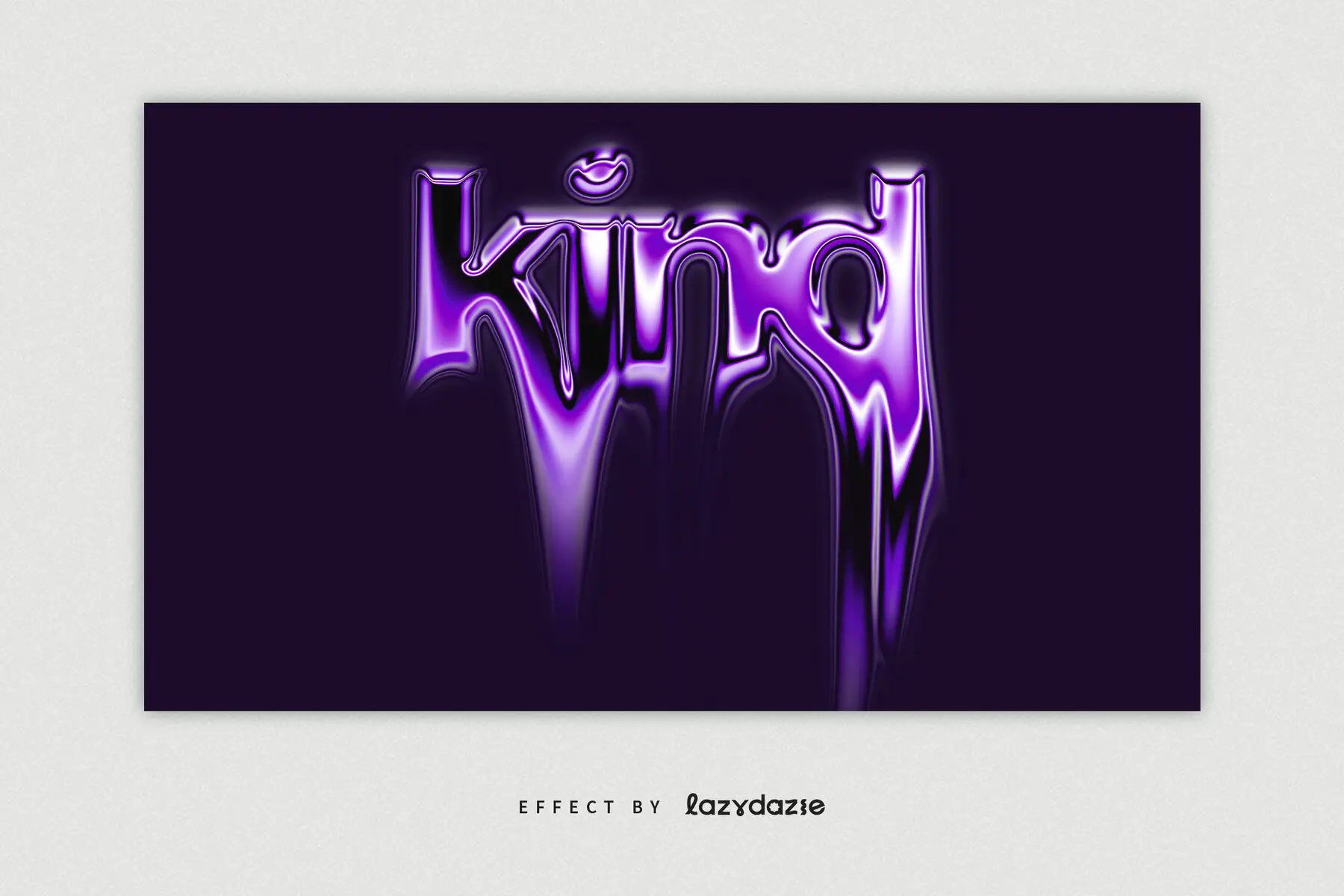 Melting Chrome Text Effect Mockup - YouWorkForThem