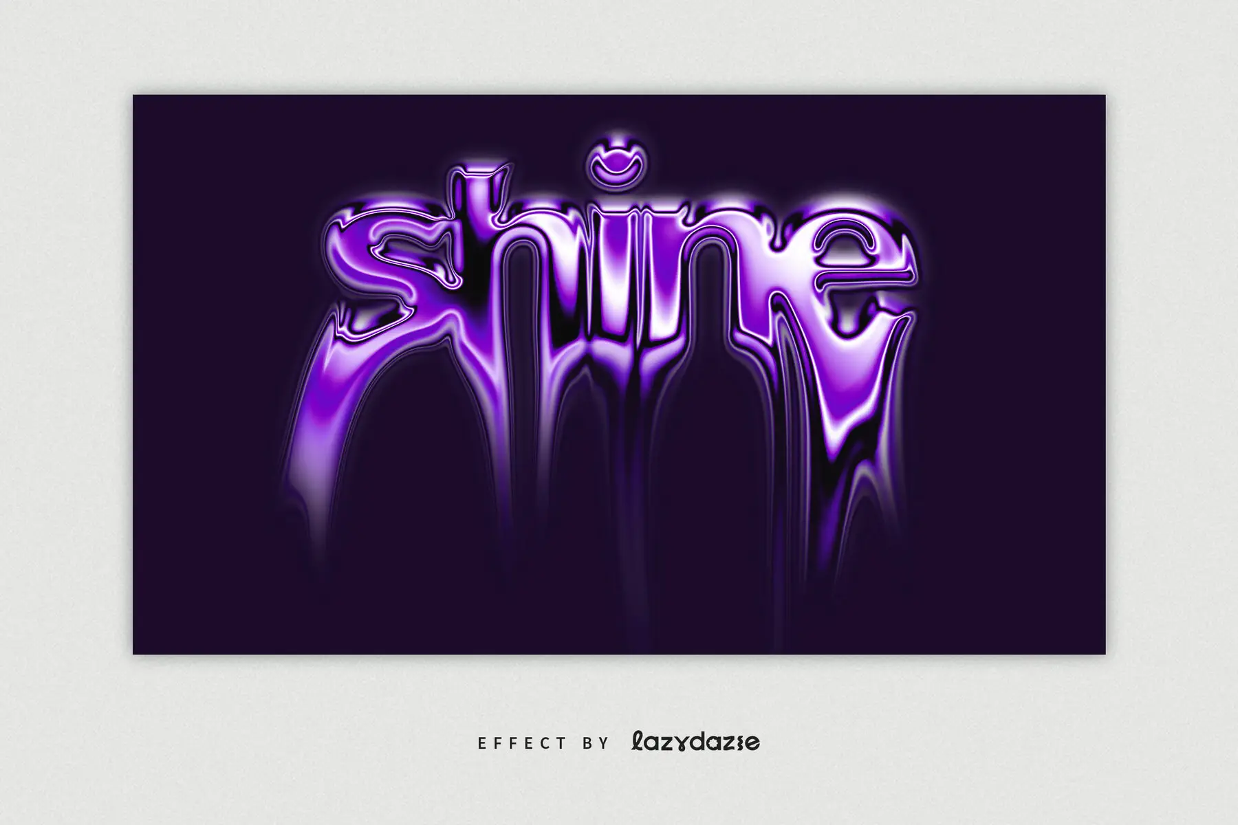 Melting Chrome Text Effect Mockup - YouWorkForThem