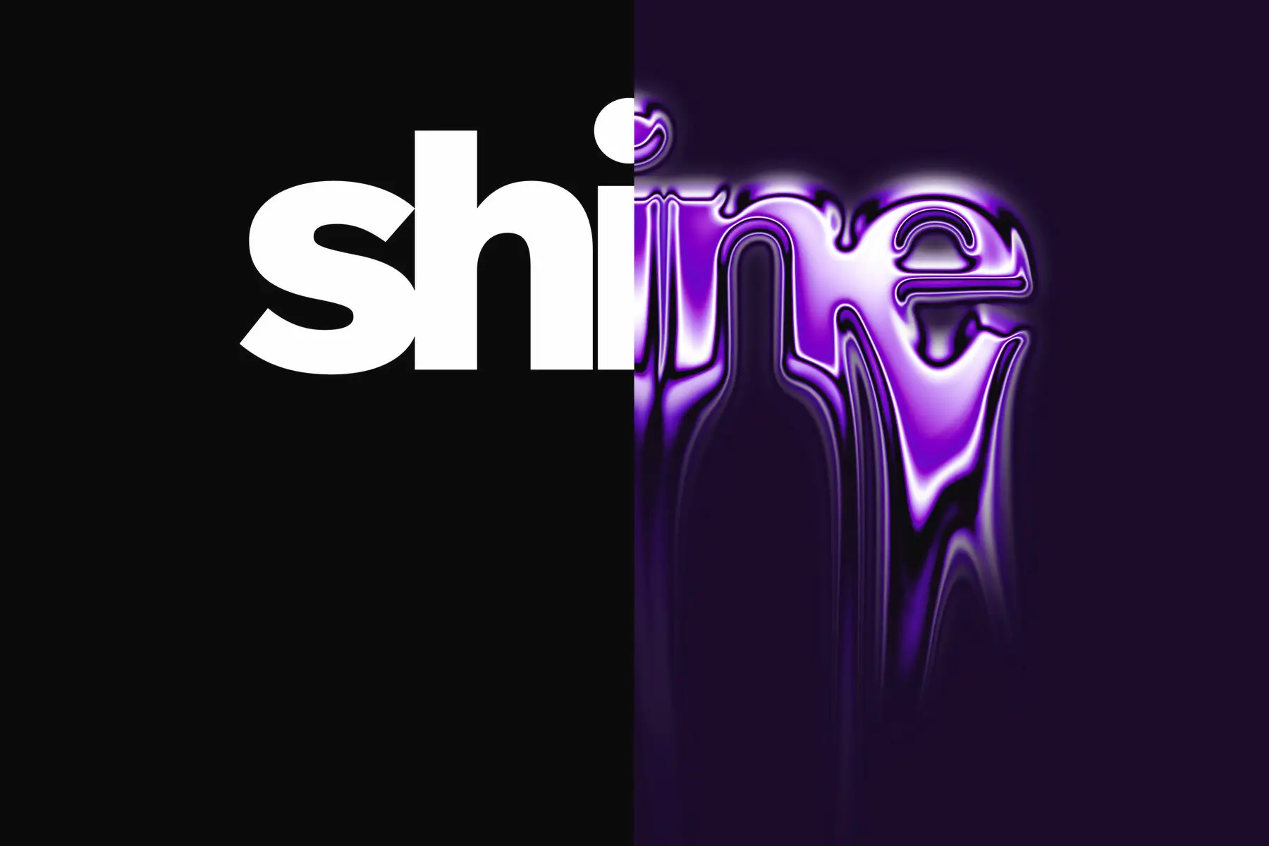 Melting Chrome Text Effect Mockup - YouWorkForThem