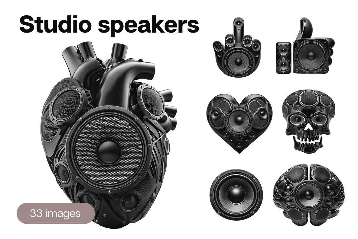 Studio speakers Graphics - YouWorkForThem