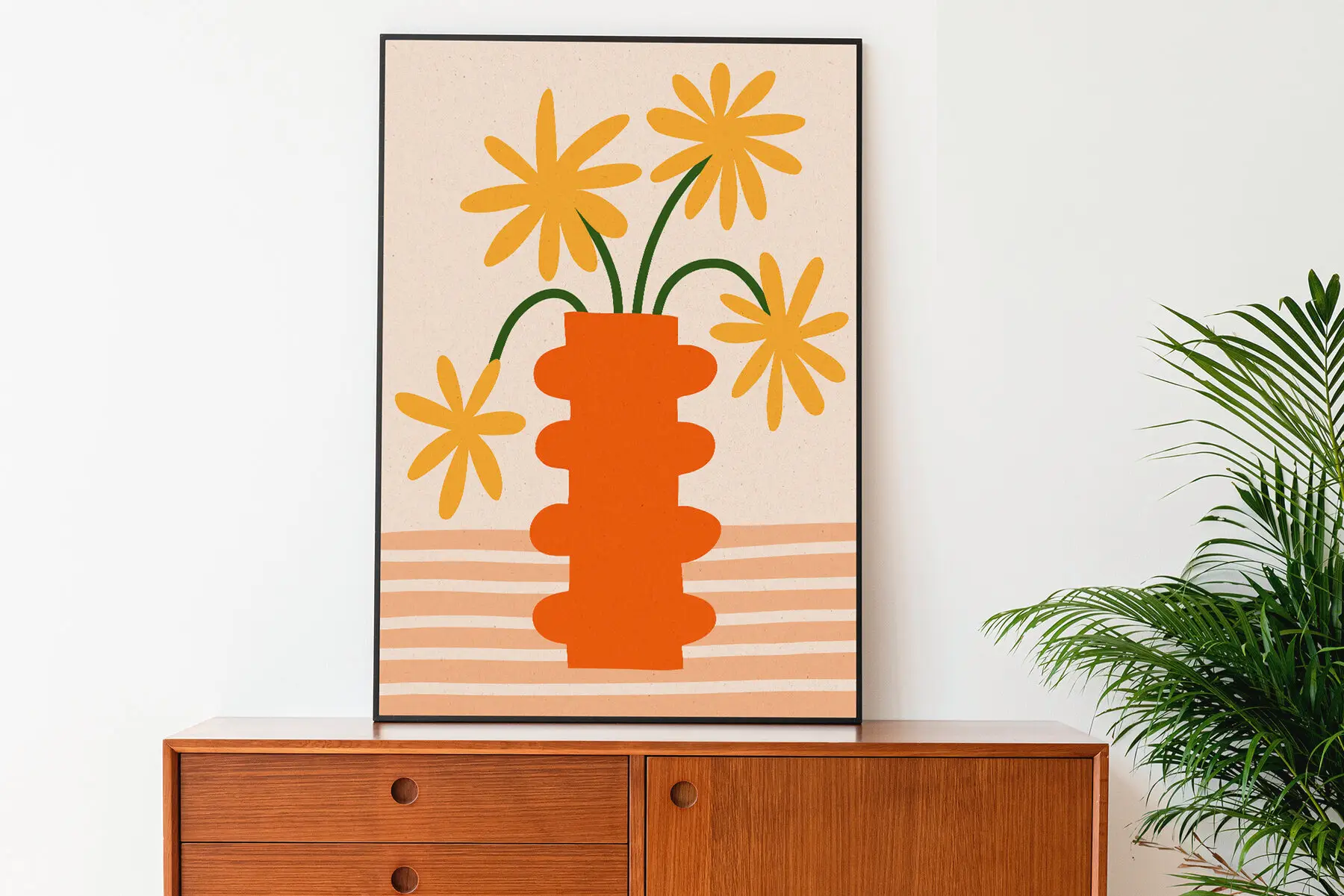 Cutout Flowers Vector Poster Creator Graphics - YouWorkForThem