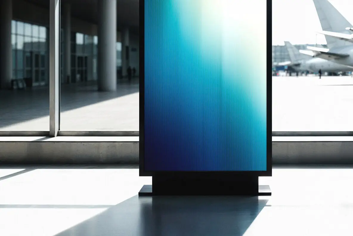 Airport Digital Signage Screen Mockup Mockups - YouWorkForThem