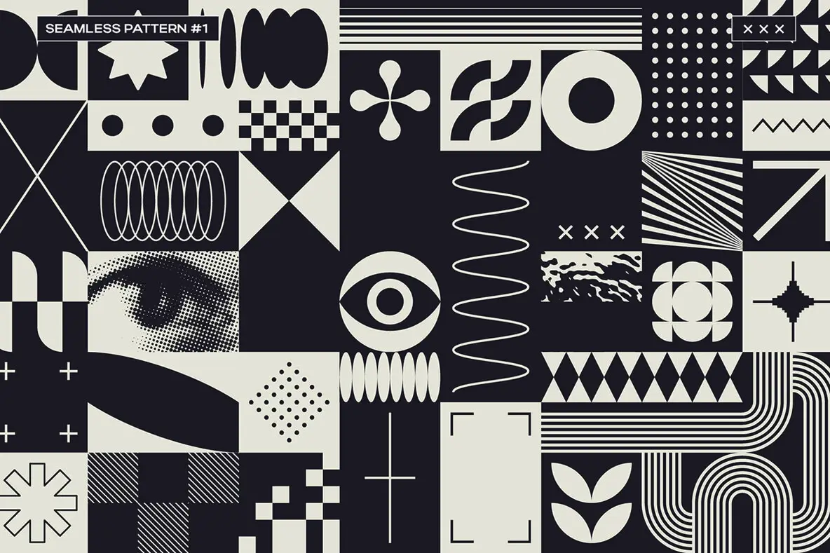 Brutalist Blocks Vector Pack Abstract - YouWorkForThem