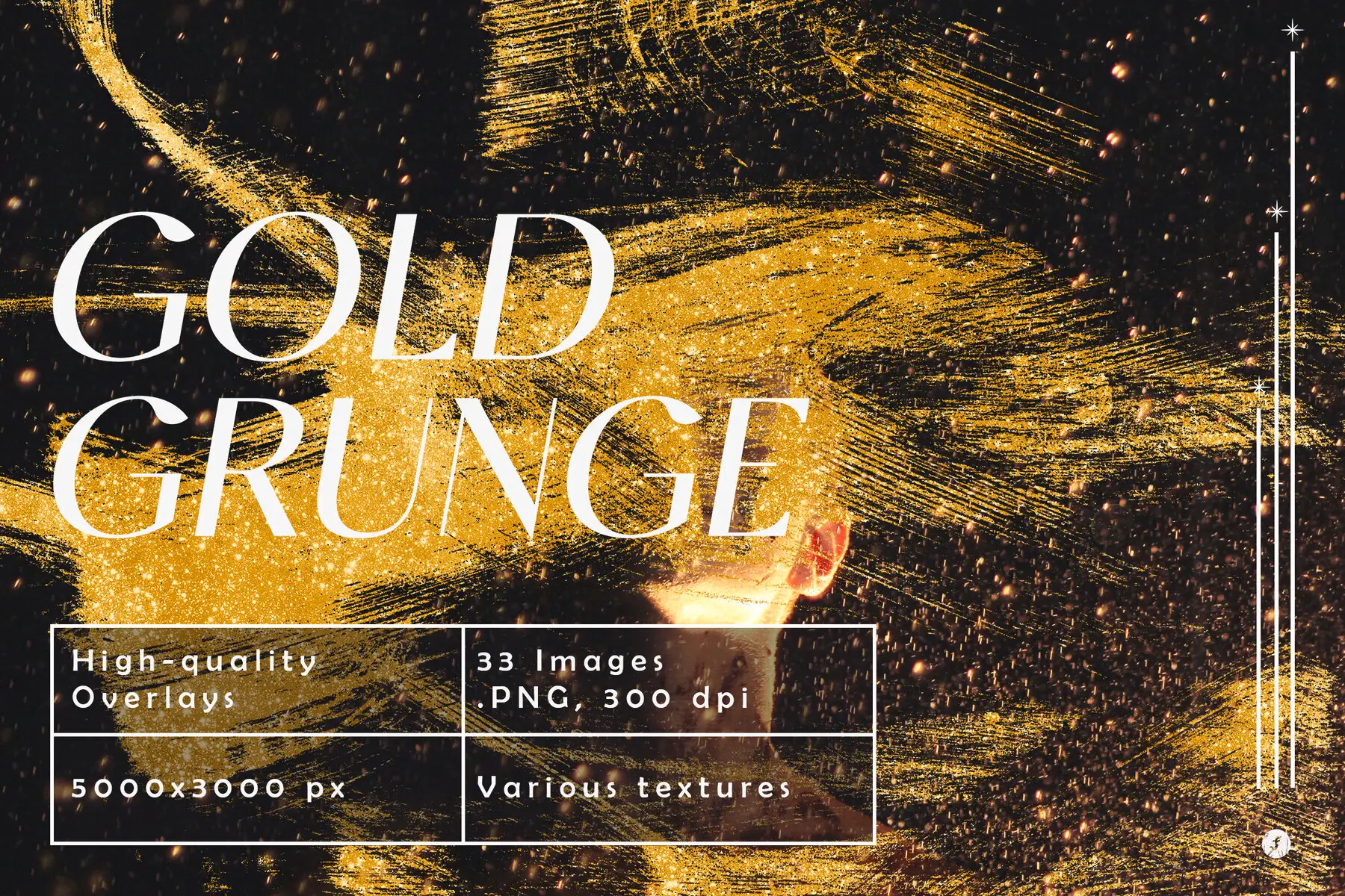Gold Grunge Overlays Graphics - YouWorkForThem