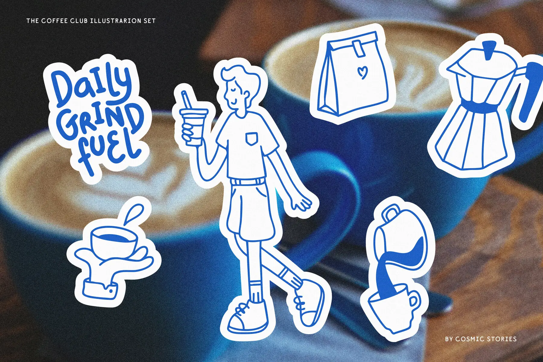 The Coffee Club Illustration Pack Illustrations - YouWorkForThem