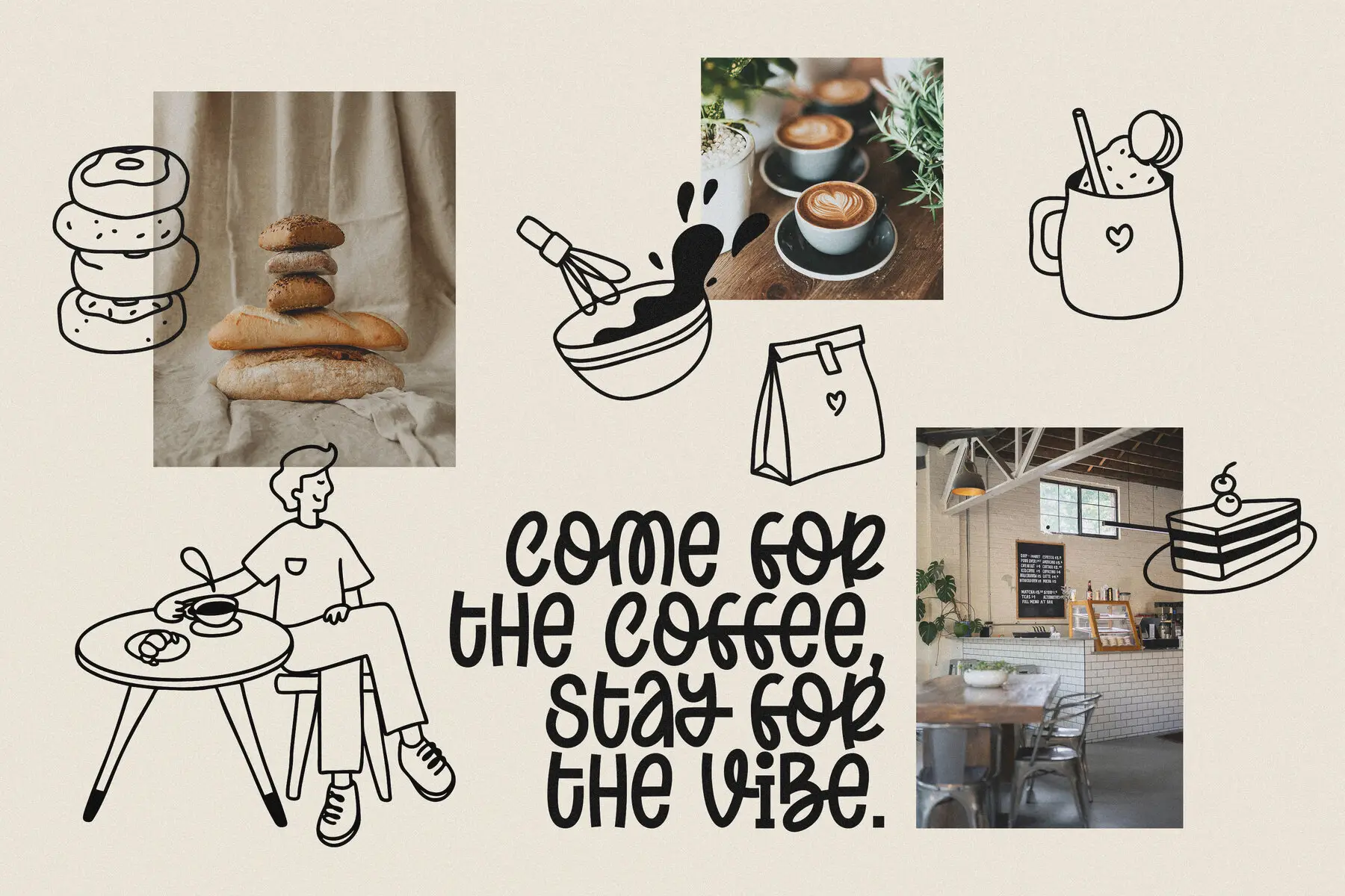 The Coffee Club Illustration Pack Illustrations - YouWorkForThem
