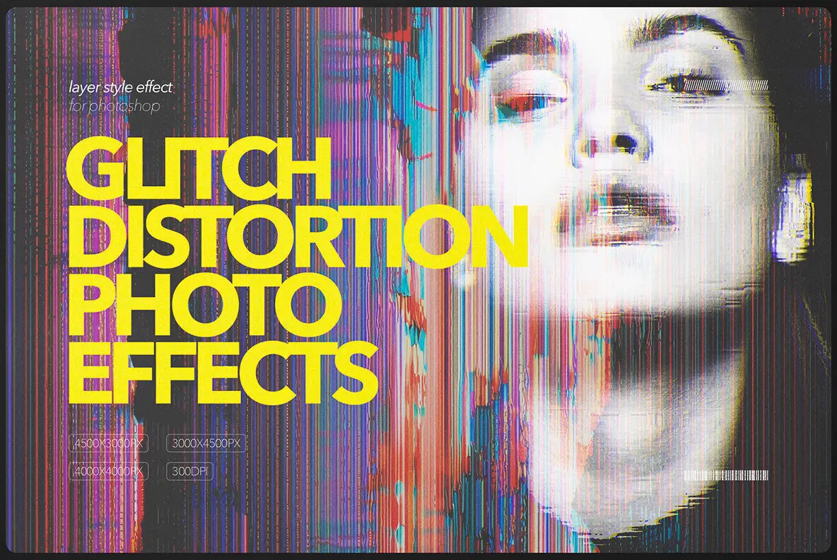 Glitch Distortion Photo Effects - YouWorkForThem
