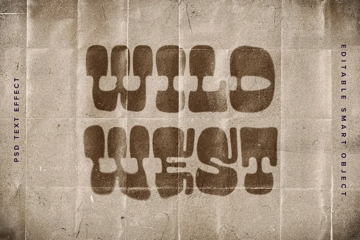 Vintage Paper Text Effect Mockup - YouWorkForThem