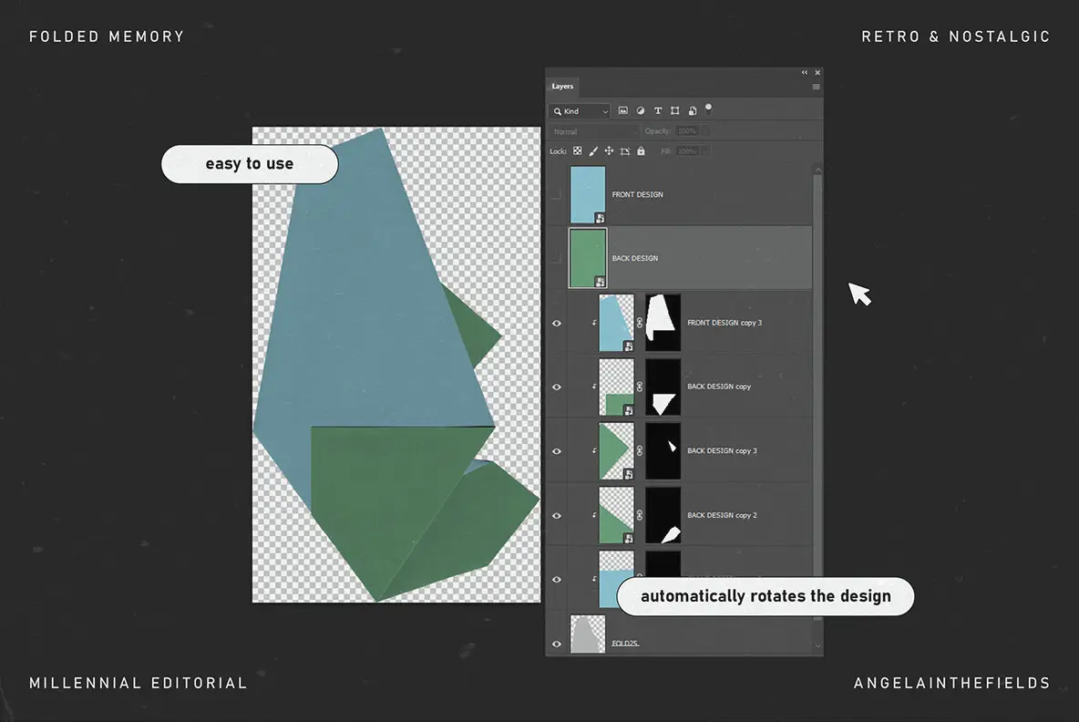 Folded Memory Retro PSD Kit - YouWorkForThem