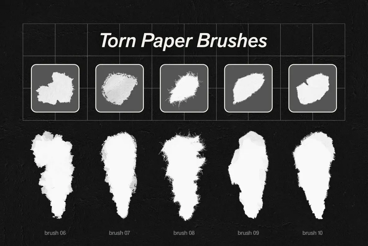 Clip Studio Torn Paper Brushes and Textures - YouWorkForThem