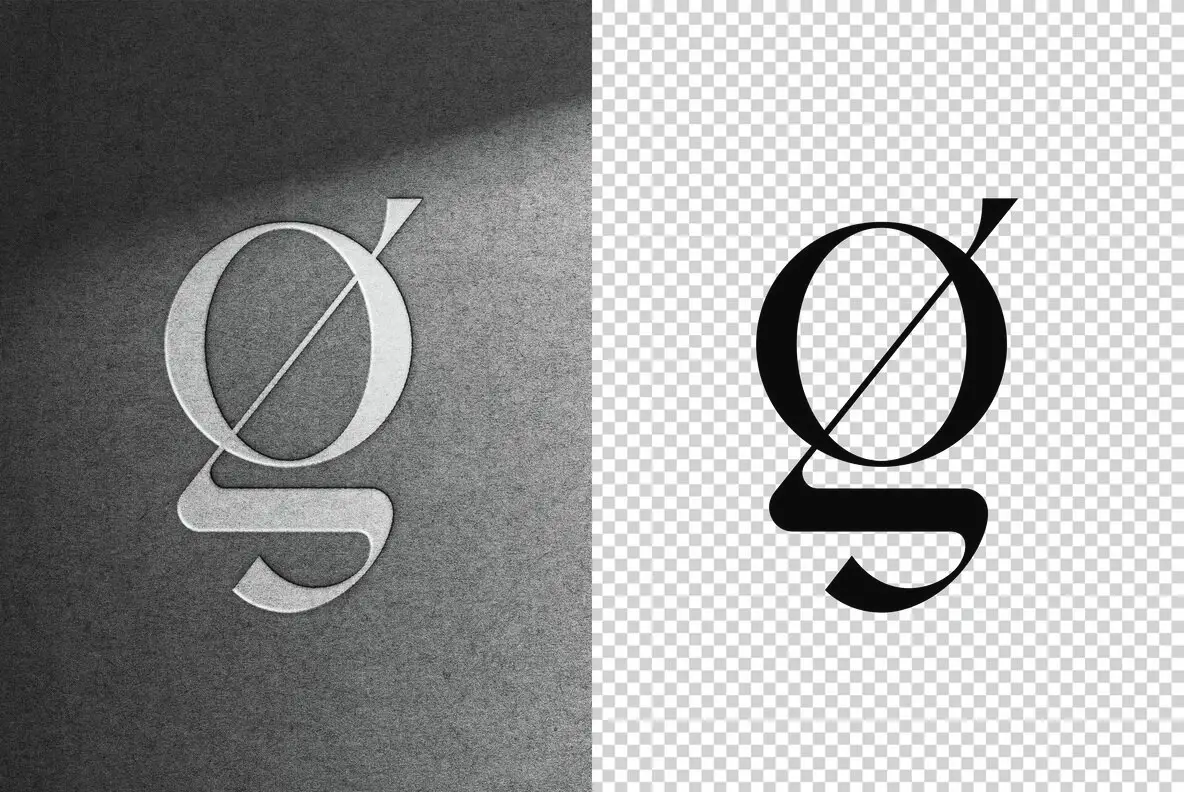Paper Emboss Text and Logo Mockup - YouWorkForThem