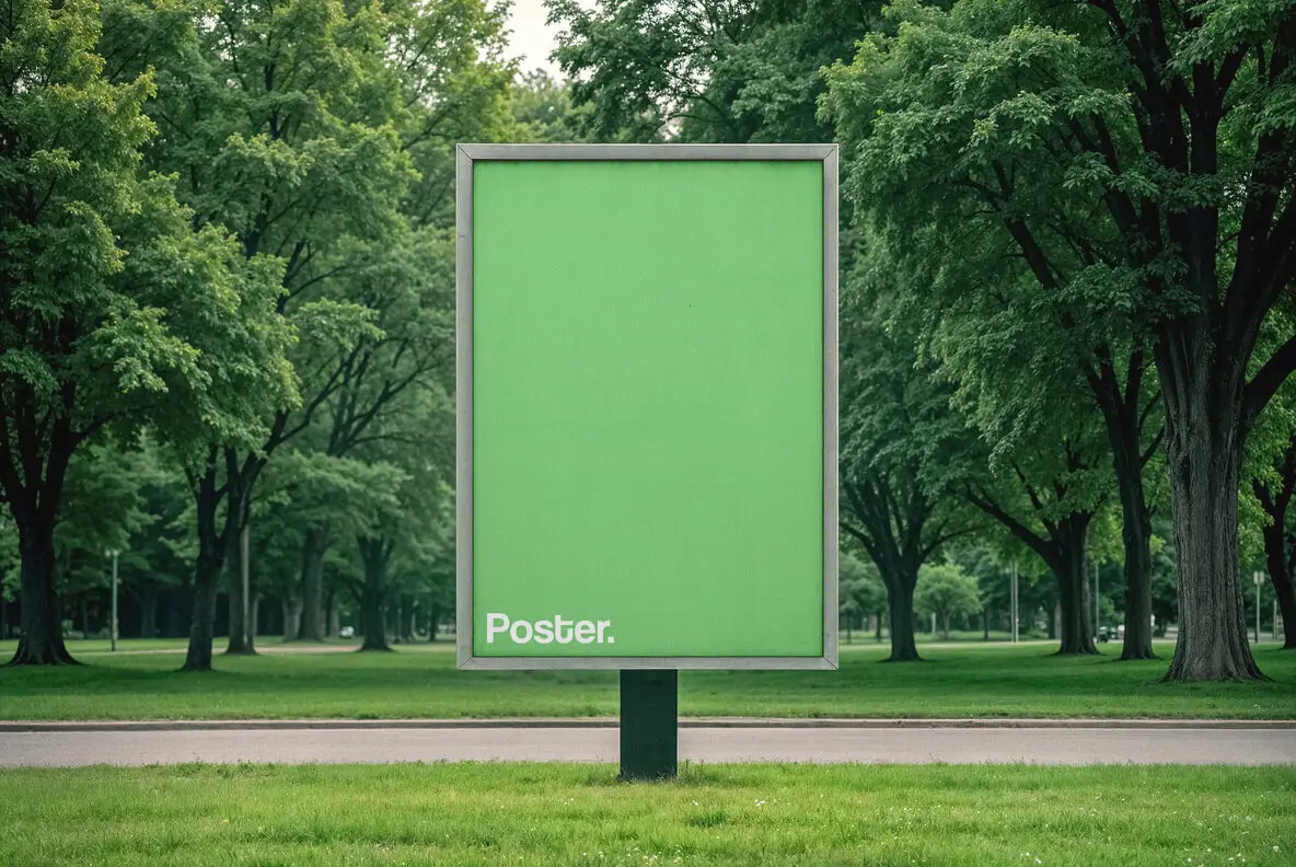 A4 Poster Signage Mockup Mockups - YouWorkForThem