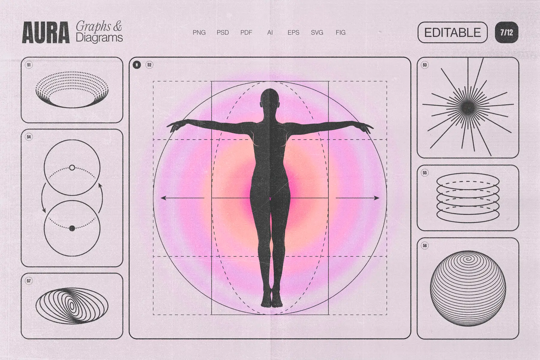 Aura Energy Flow - Mindful Abstract Graphics Pack Abstract - YouWorkForThem
