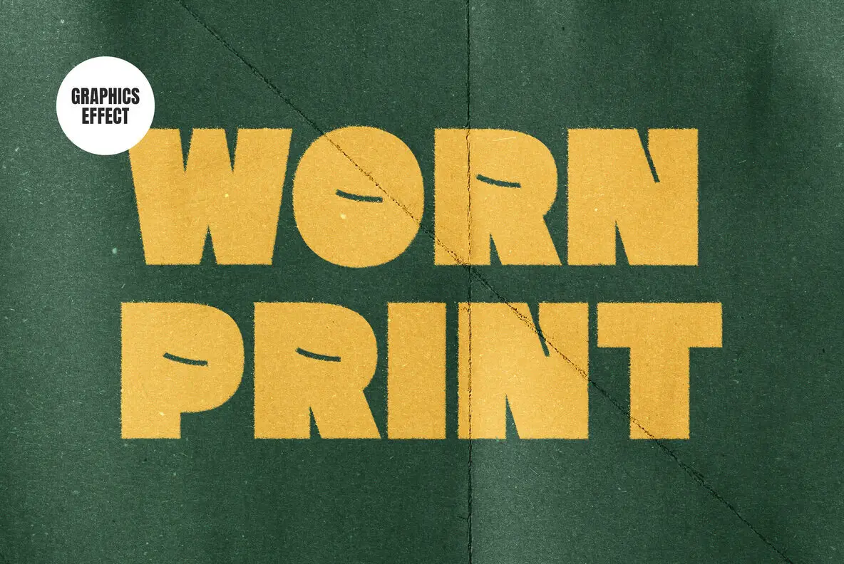 Worn Print Text and Logo Effect - YouWorkForThem