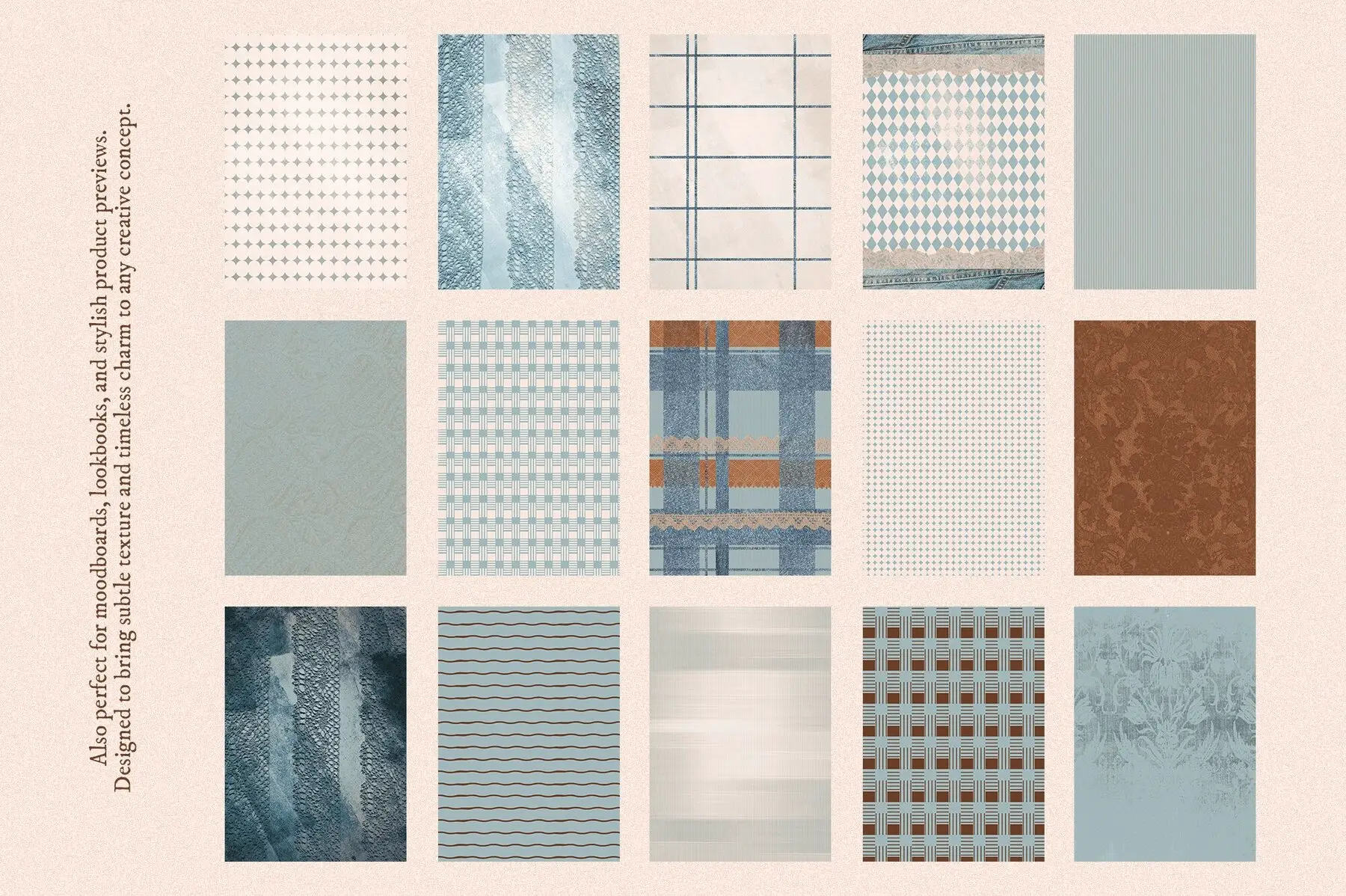 Charm Denim Lace – Textures Collection Graphics - YouWorkForThem