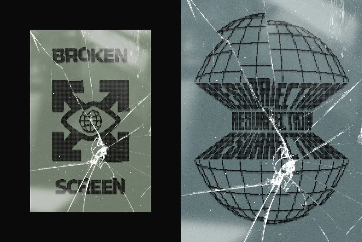 Broken Screen Text and Logo Effect - YouWorkForThem