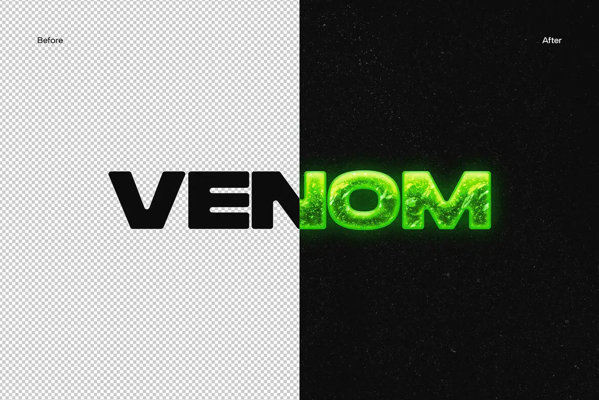 Venom Text Distortion Effect - YouWorkForThem