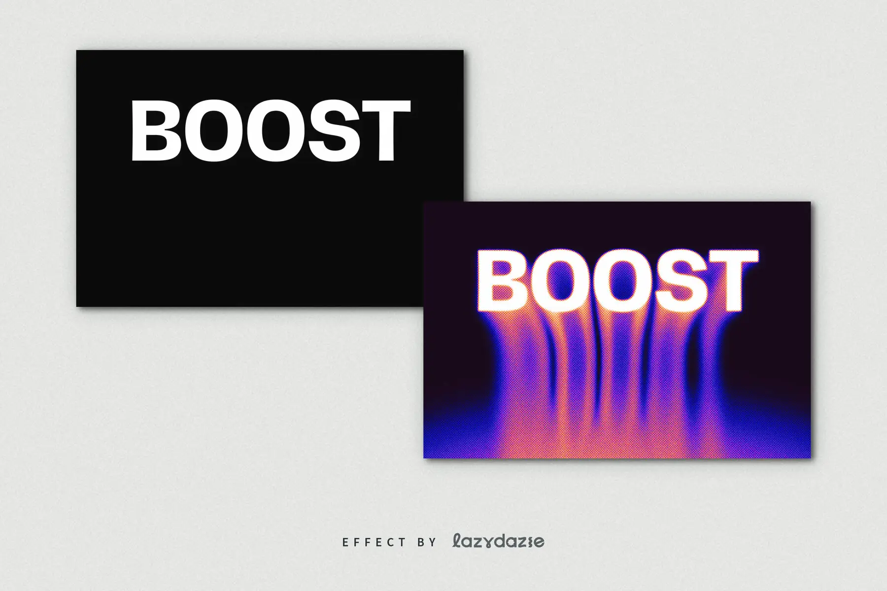 Colourful Dissolving Text Effect Mockup - YouWorkForThem