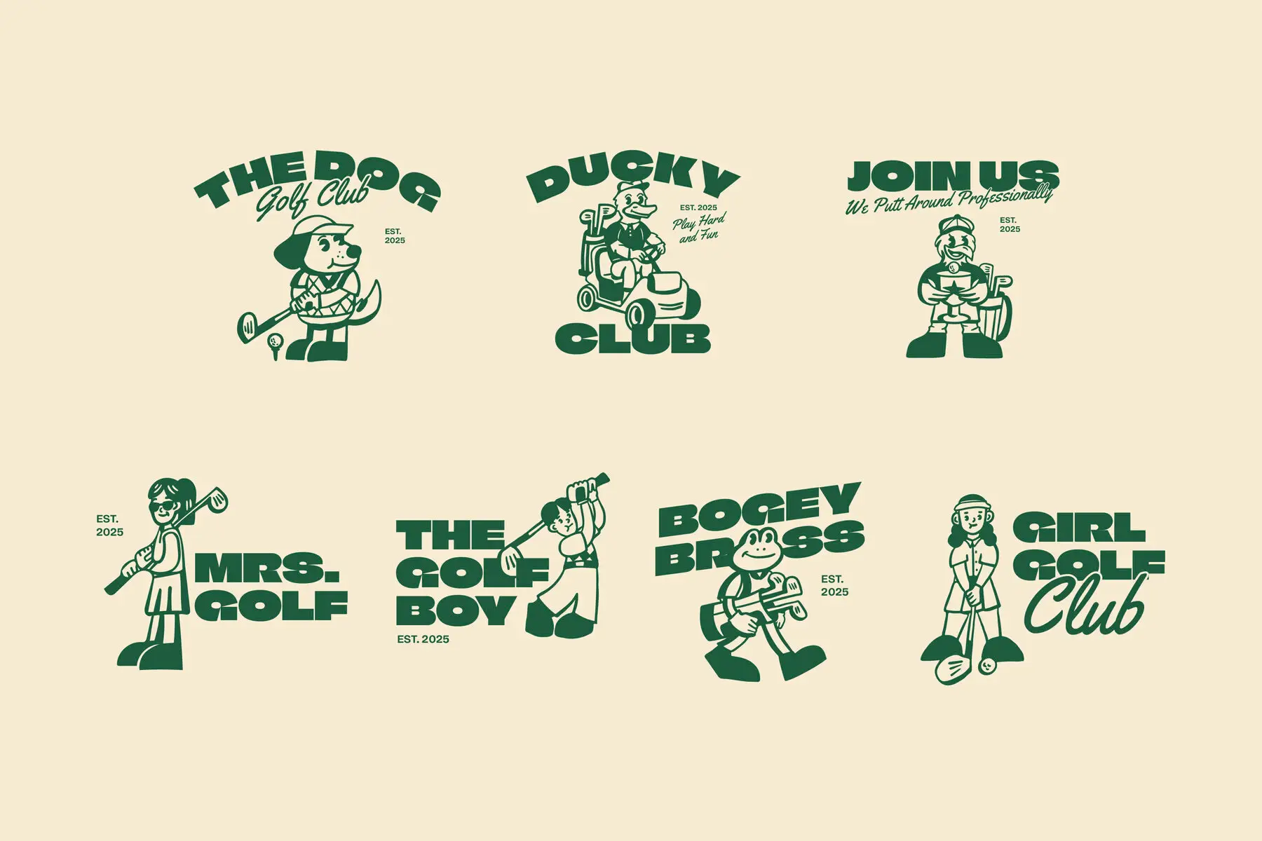 Retro Golf Graphic Collection Graphics - YouWorkForThem