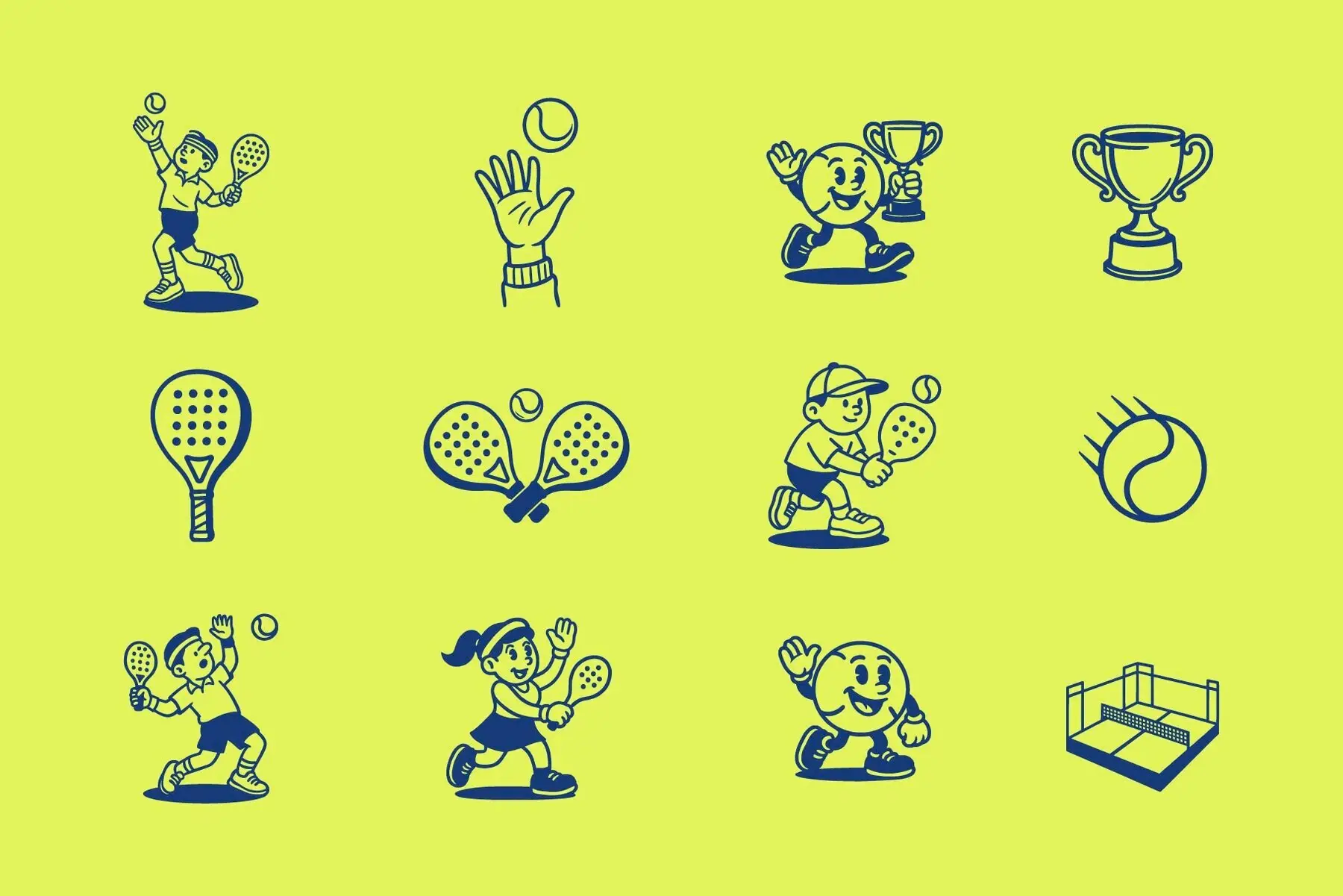 Padel Graphics Collection Sports - YouWorkForThem