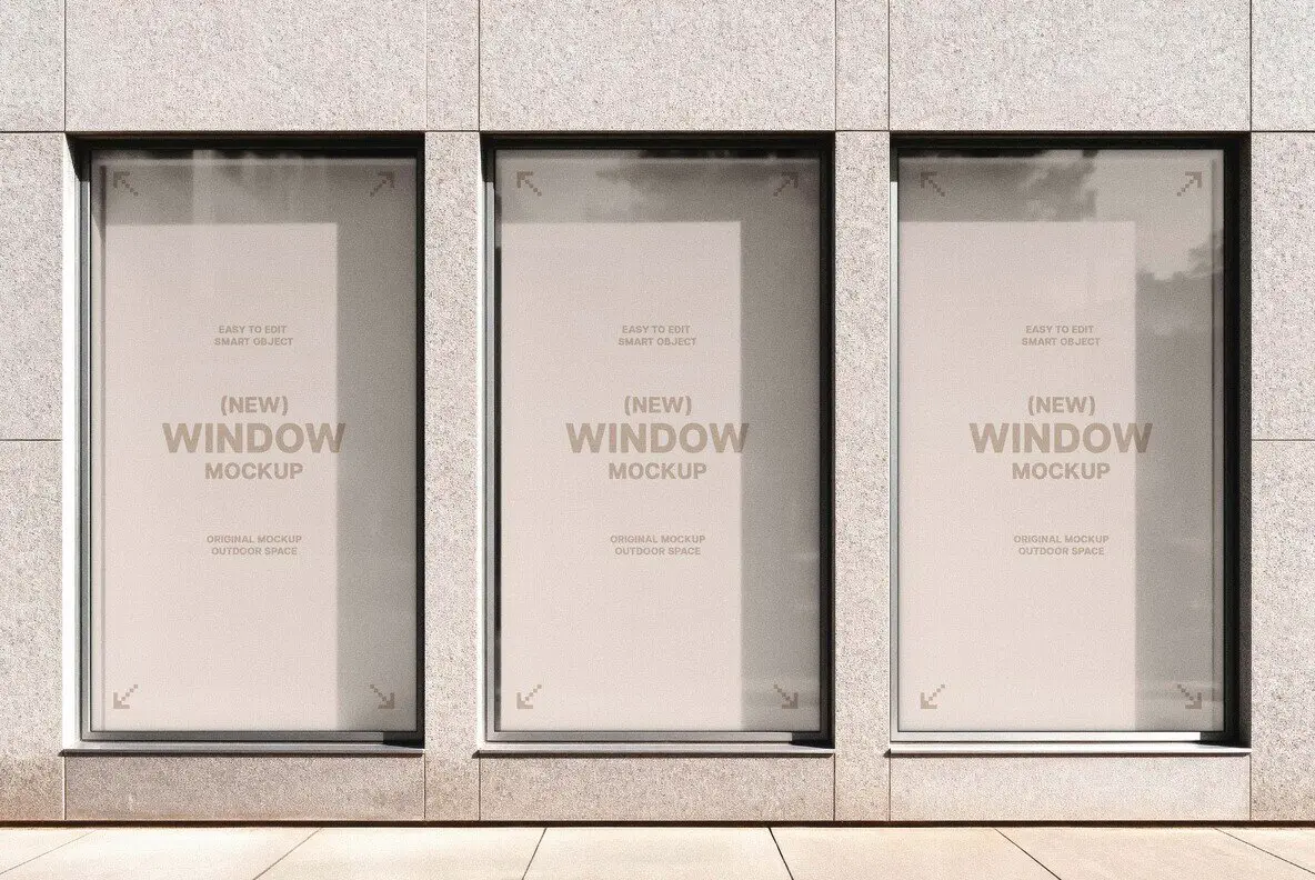 Vertical Storefront Windows Mockup Mockups - YouWorkForThem