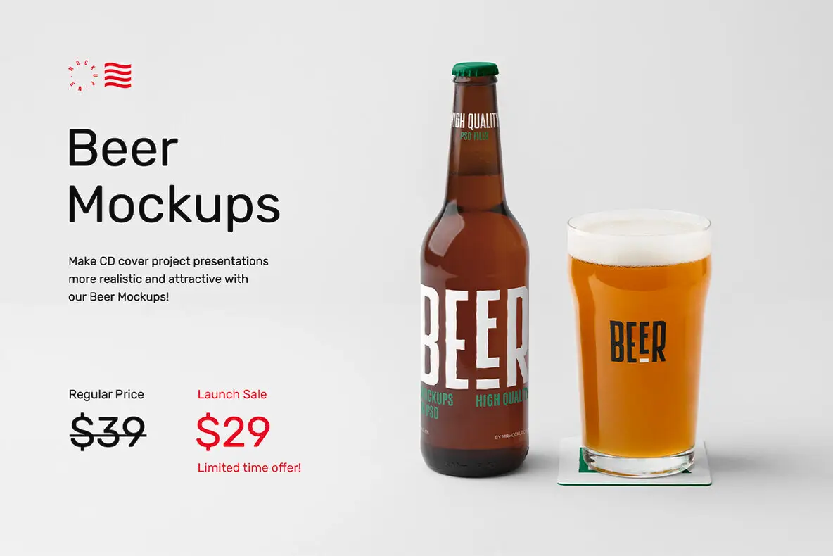 Beer Mockups - Studio Scenes Mockups - YouWorkForThem