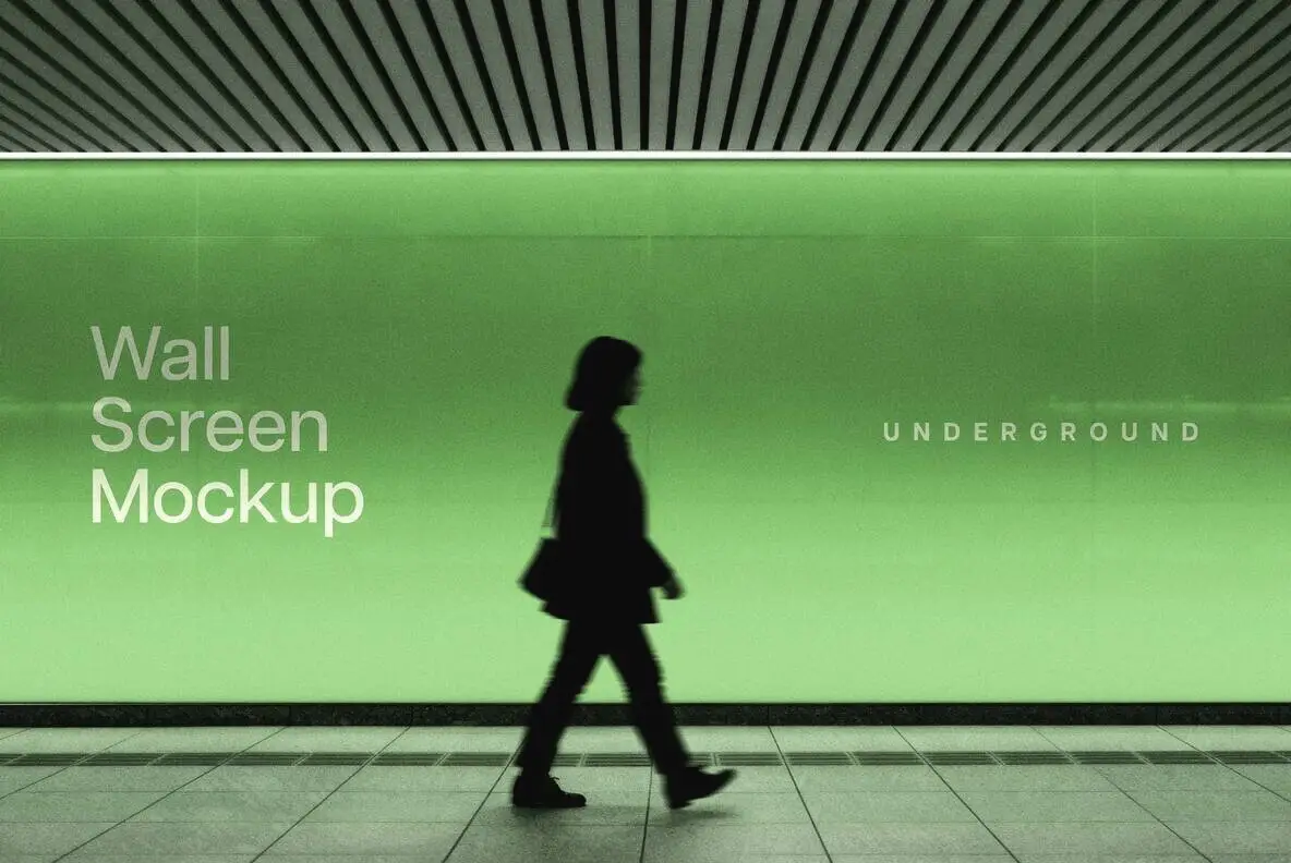 Underground Wall Screen Mockup Graphics - YouWorkForThem