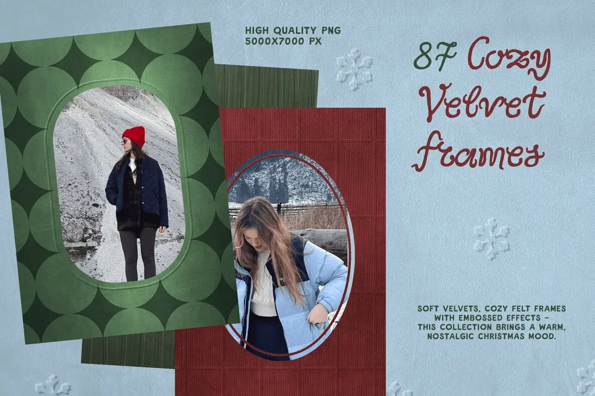 Cozy Velvet Frames collection Objects - YouWorkForThem