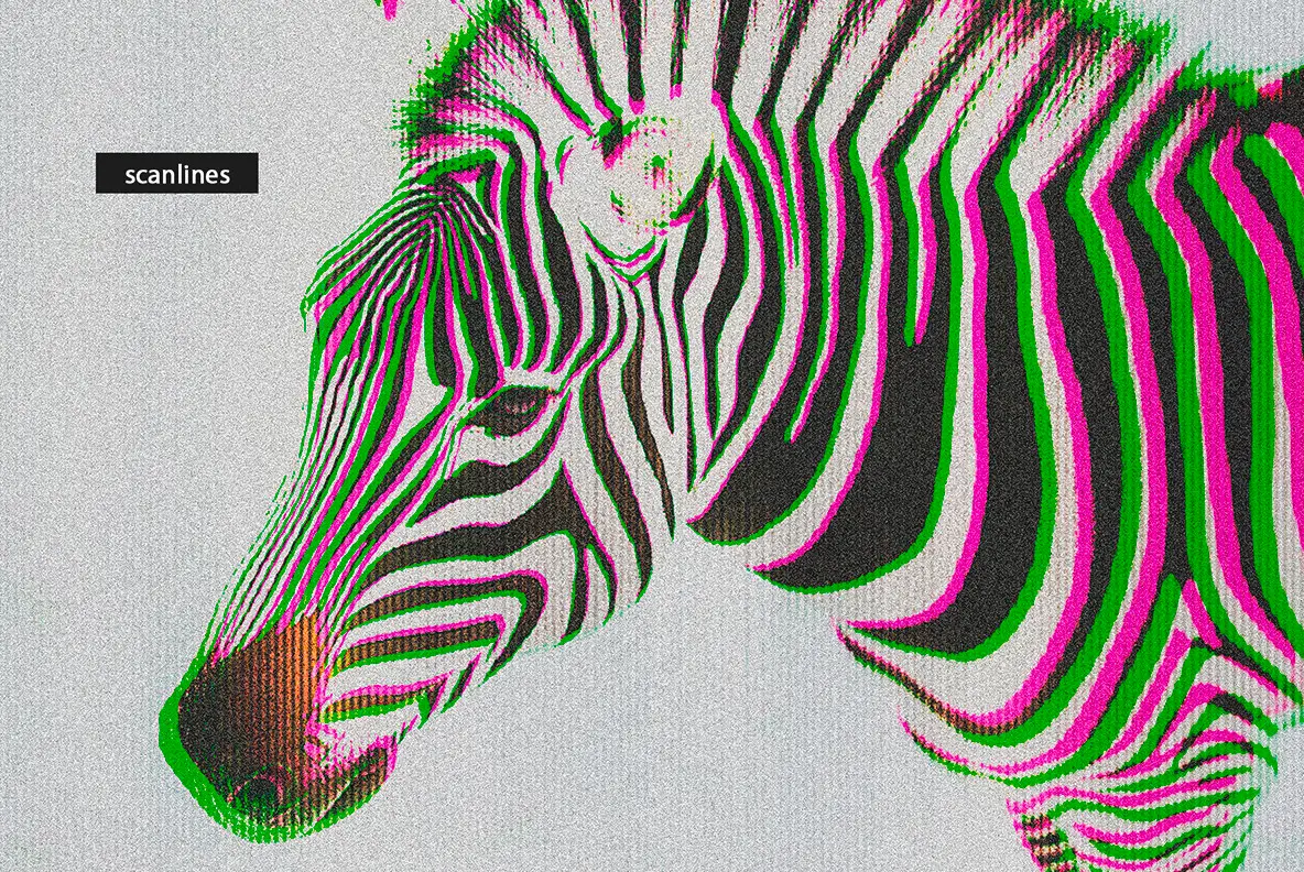 Vibrant Halftone Line Photo Effect Halftones - YouWorkForThem