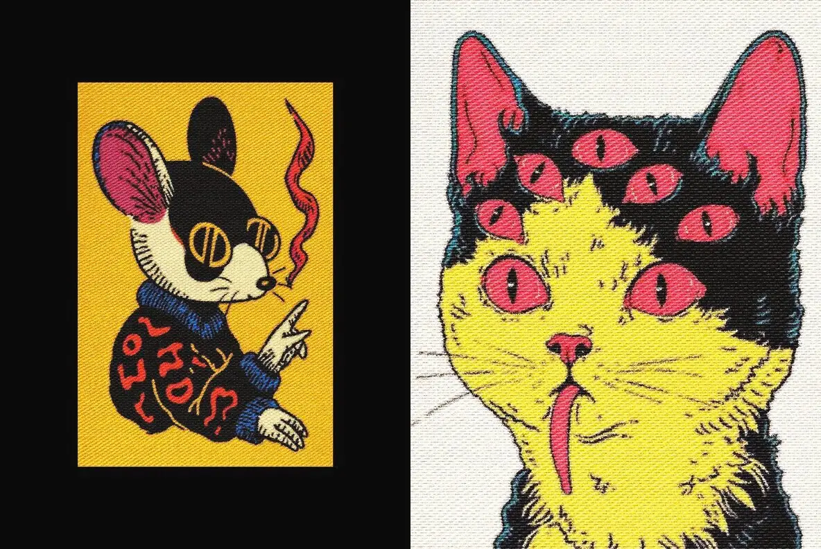 Embroidery Stitch Texture Effect - YouWorkForThem