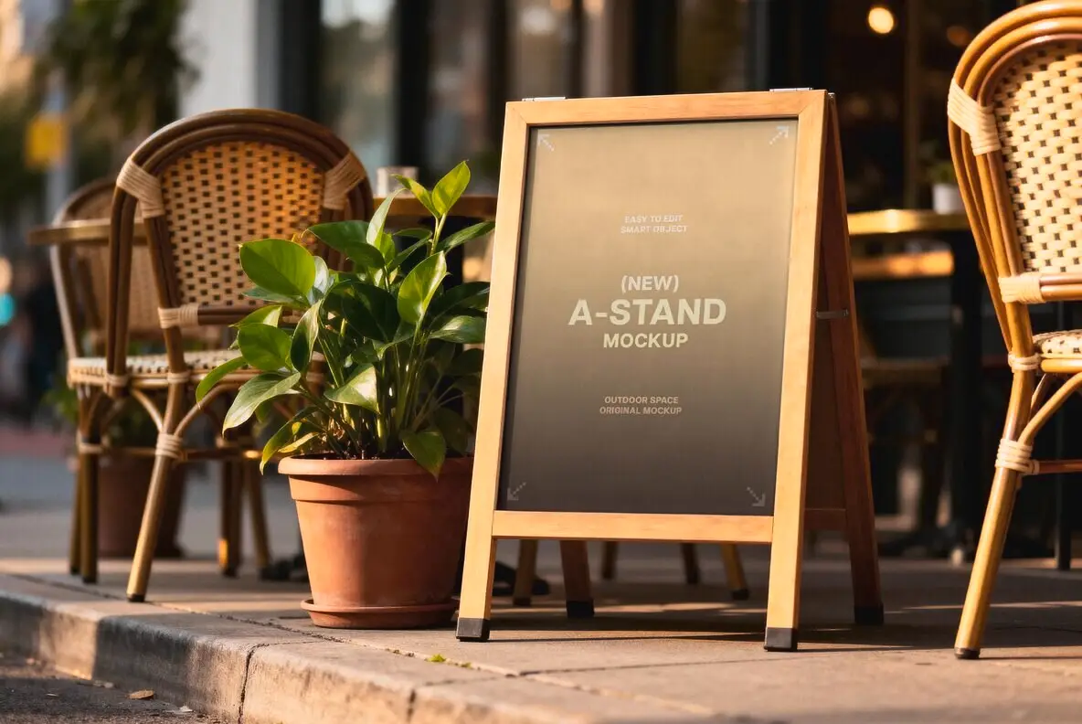 Outdoor A-Stand Mockup Graphics - YouWorkForThem