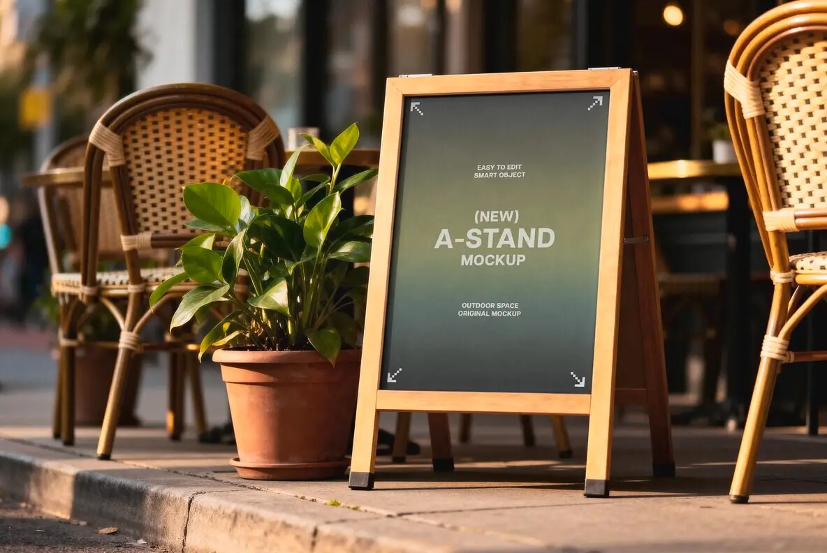 Outdoor A-Stand Mockup Graphics - YouWorkForThem
