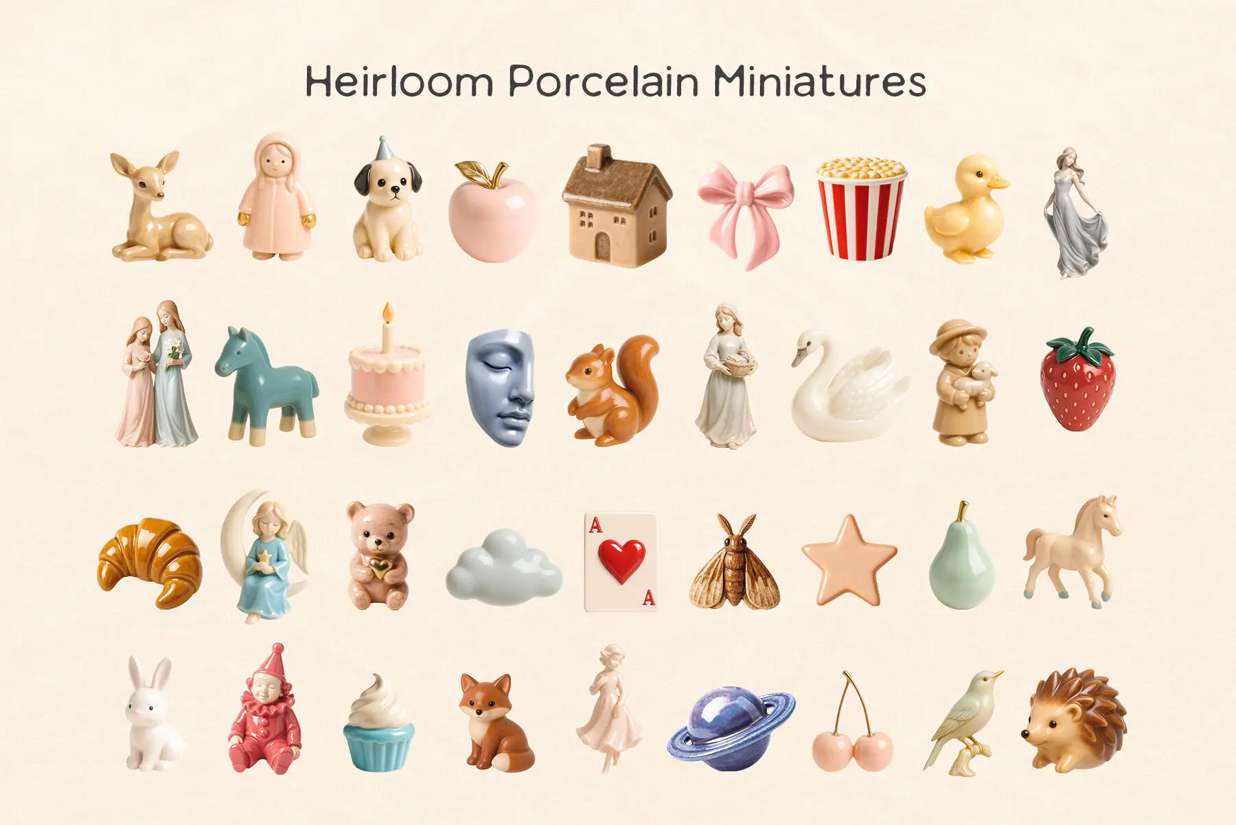 Heirloom Porcelain Miniatures Objects - YouWorkForThem