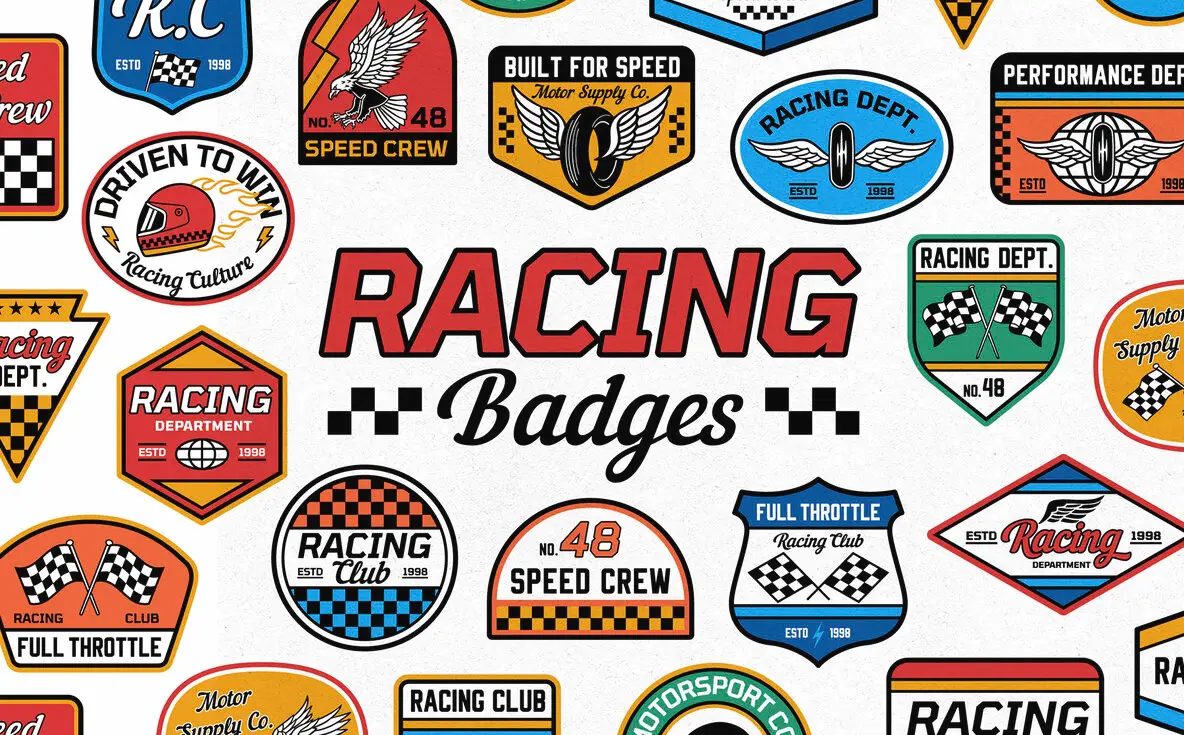 Racing Badges Logos - YouWorkForThem