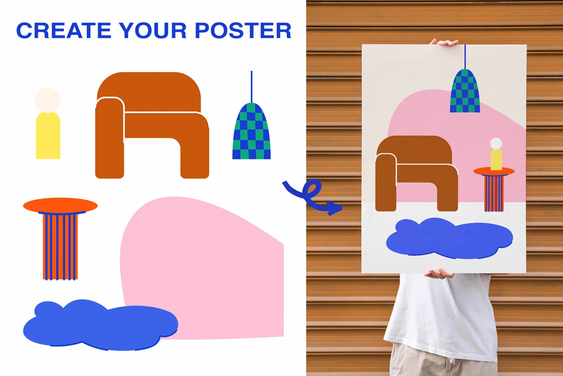 Pop Up Gallery Vector Poster Creator Illustrations - YouWorkForThem