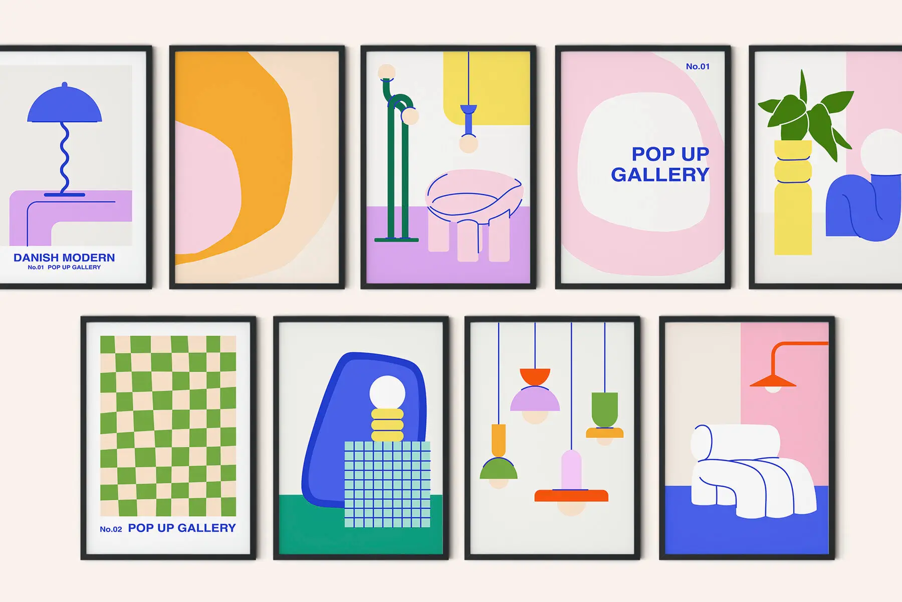 Pop Up Gallery Vector Poster Creator Illustrations - YouWorkForThem