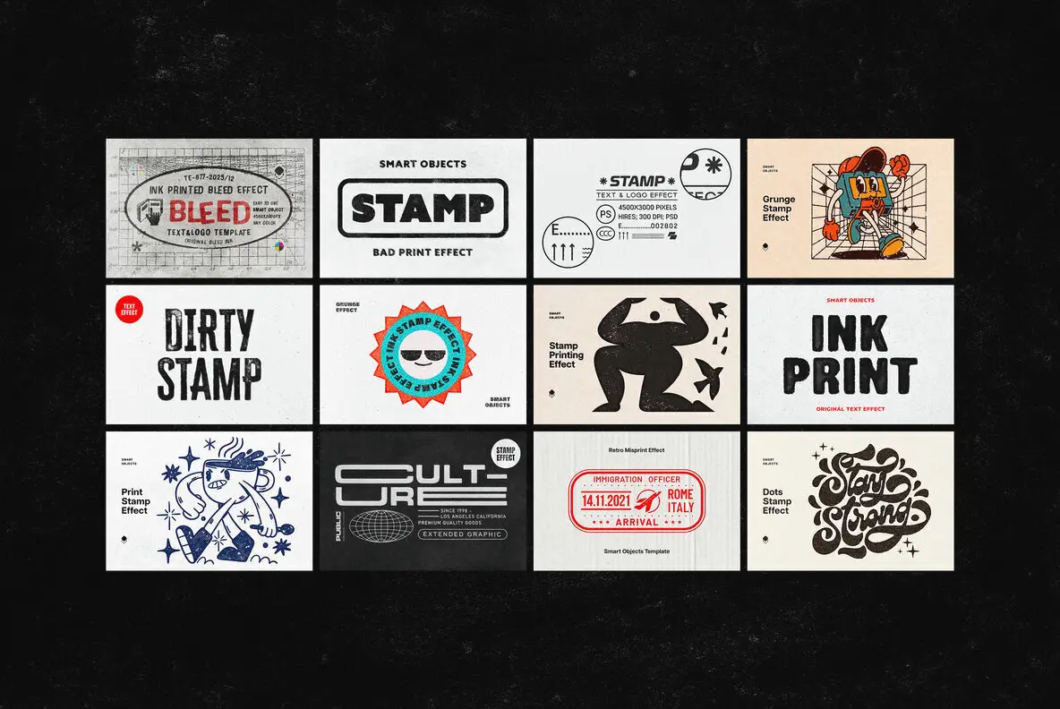 12-in-1 Stamp Effects Bundle - YouWorkForThem
