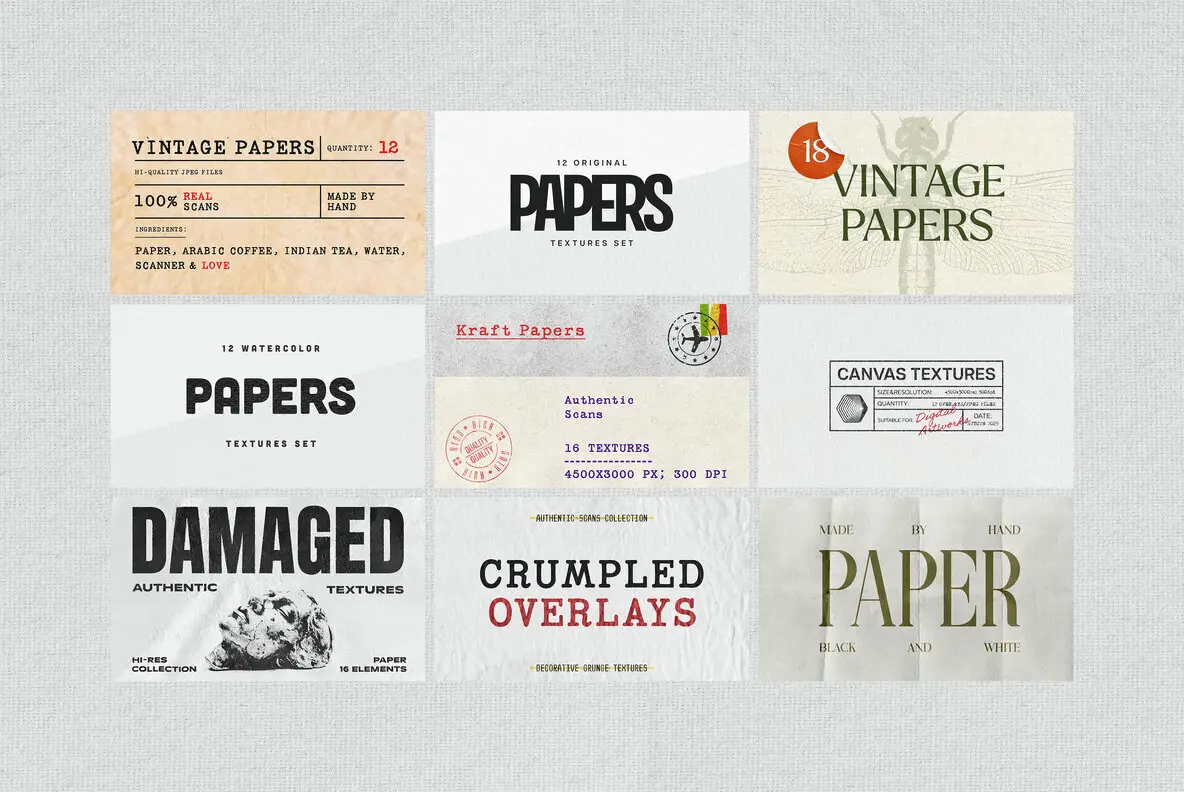 Paper Textures Bundle Graphics - YouWorkForThem