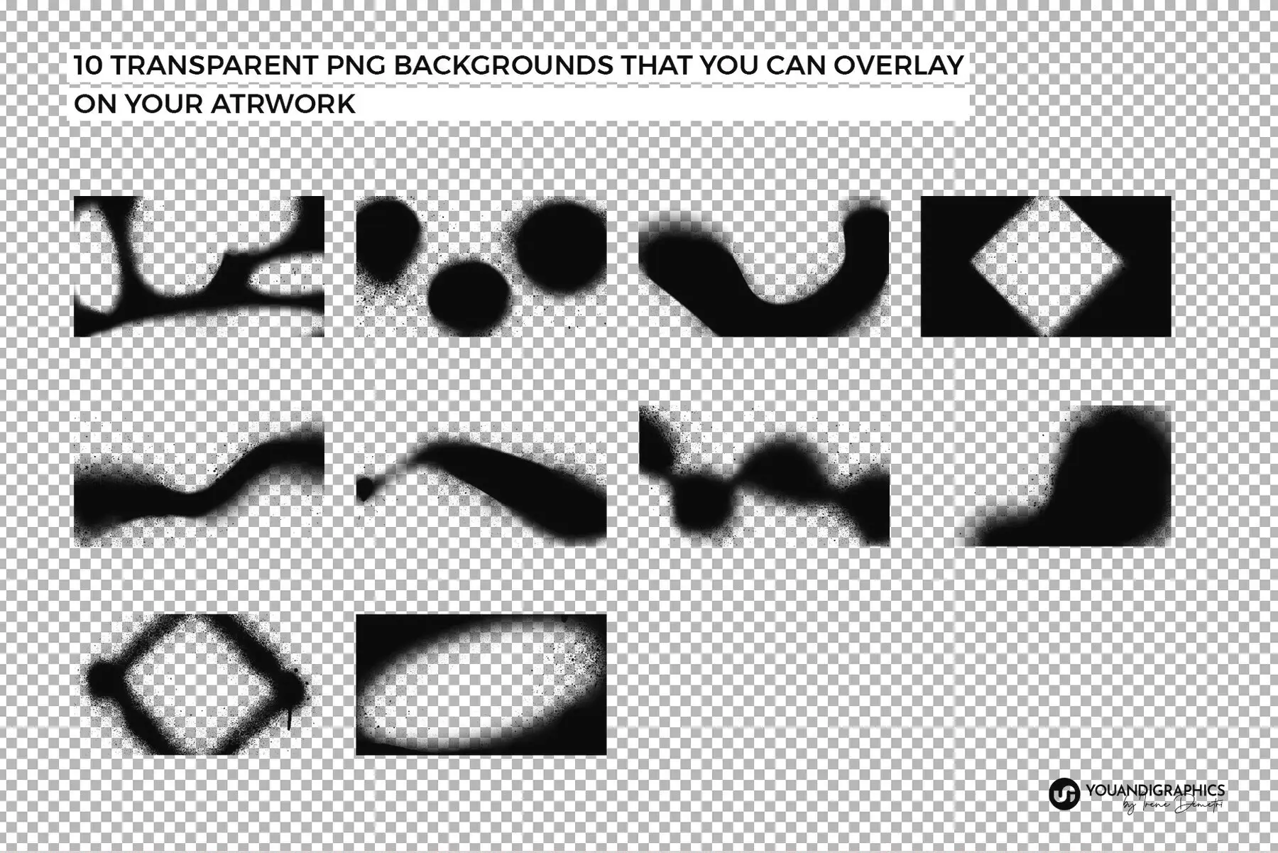 Spray Painted Overlays - Backgrounds Gradients - YouWorkForThem