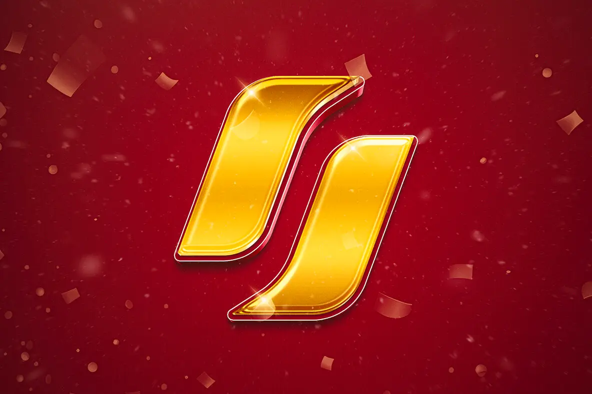 Chinese New Year Balloon Gold Text Effect - Festive PSD Template ...