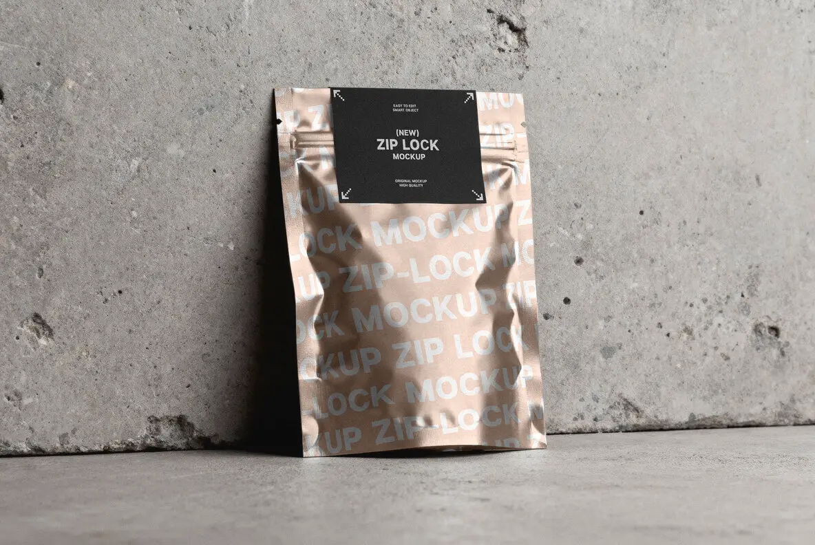 Standing Zip Lock Package Mockup Mockups - YouWorkForThem