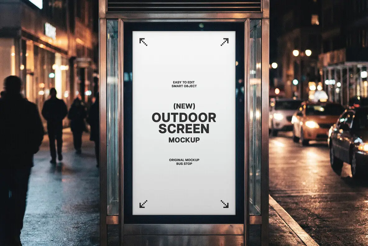 Bus Stop Screen Mockup Mockups - YouWorkForThem