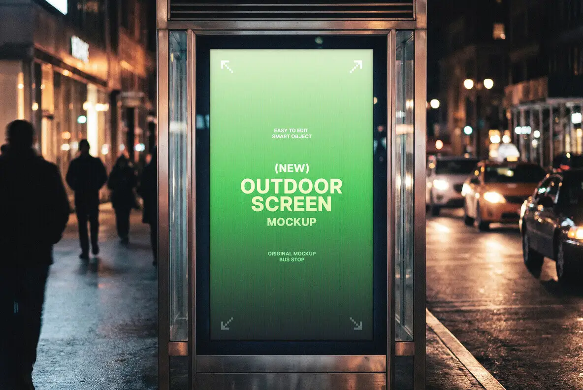 Bus Stop Screen Mockup Mockups - YouWorkForThem