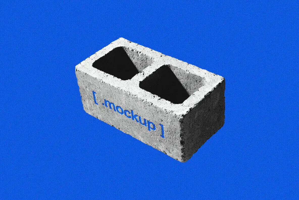 Cinder Block Mockup Mockups - YouWorkForThem