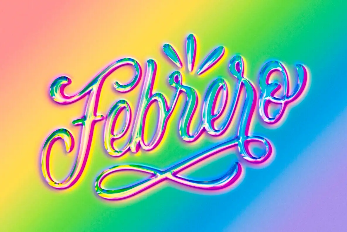 Pastel Rainbow Text Effect - YouWorkForThem