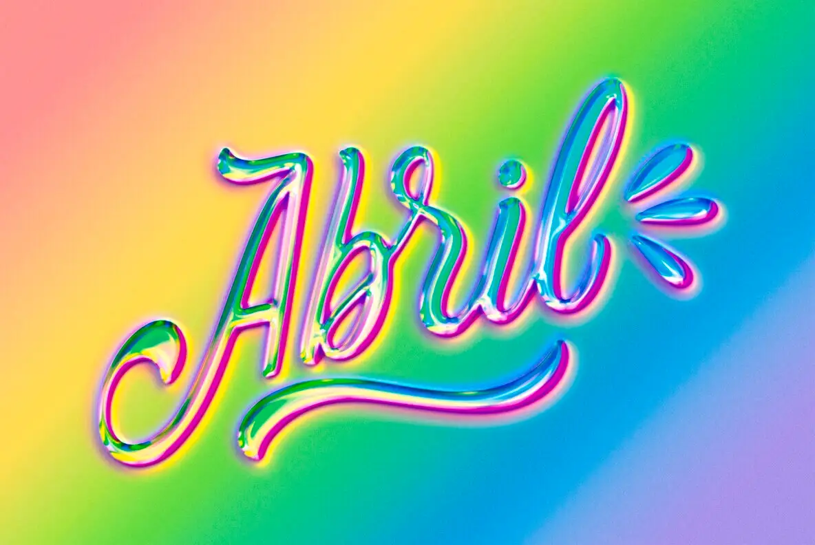Pastel Rainbow Text Effect - YouWorkForThem