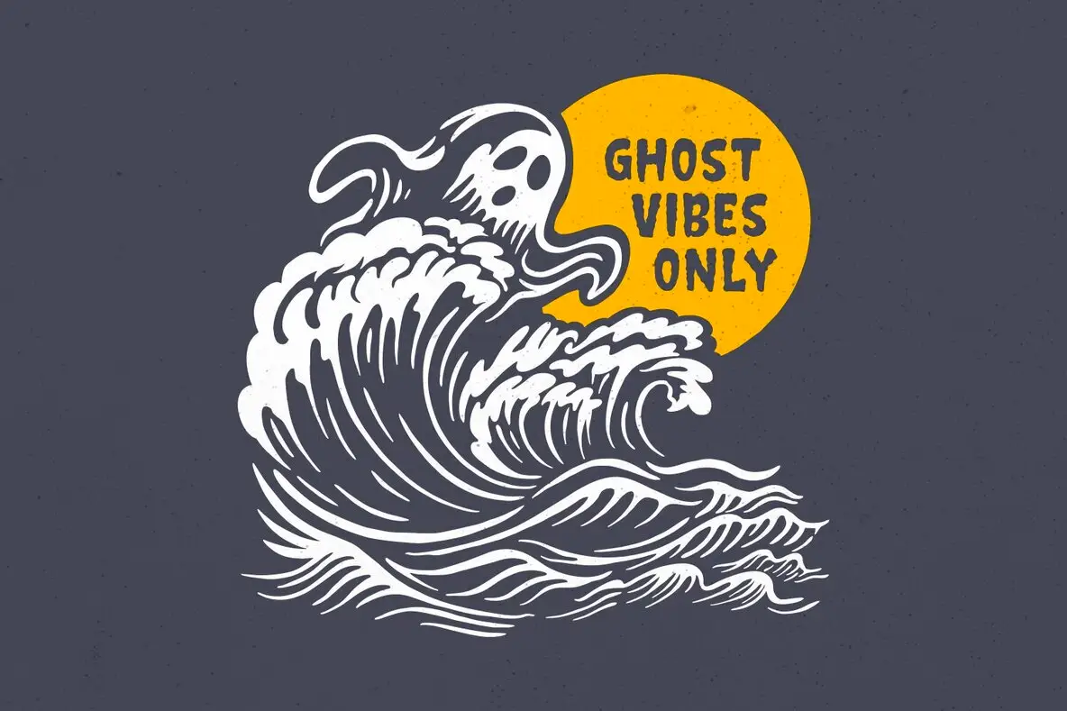 Ghost Vibes Only Illustrations - YouWorkForThem