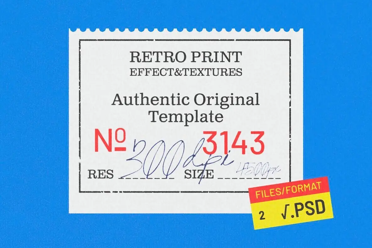 Retro Print Authentic Template - YouWorkForThem