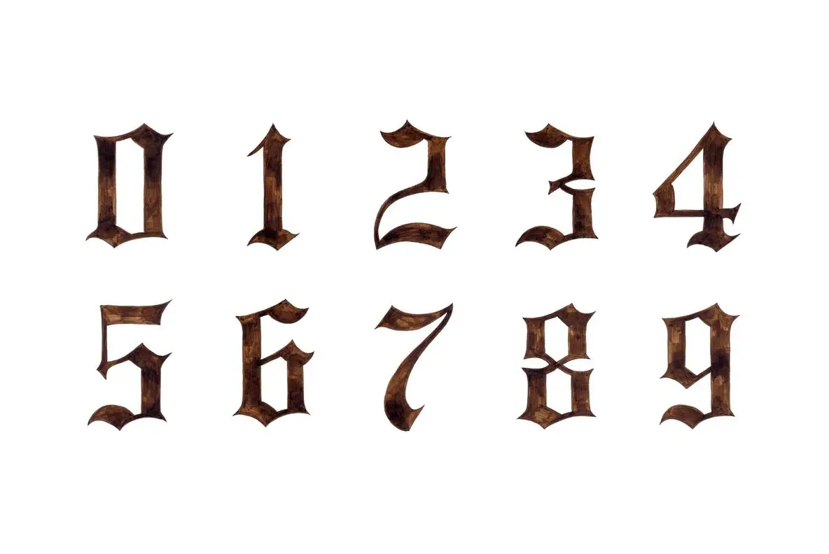 Hand Painted Numbers Graphics - YouWorkForThem